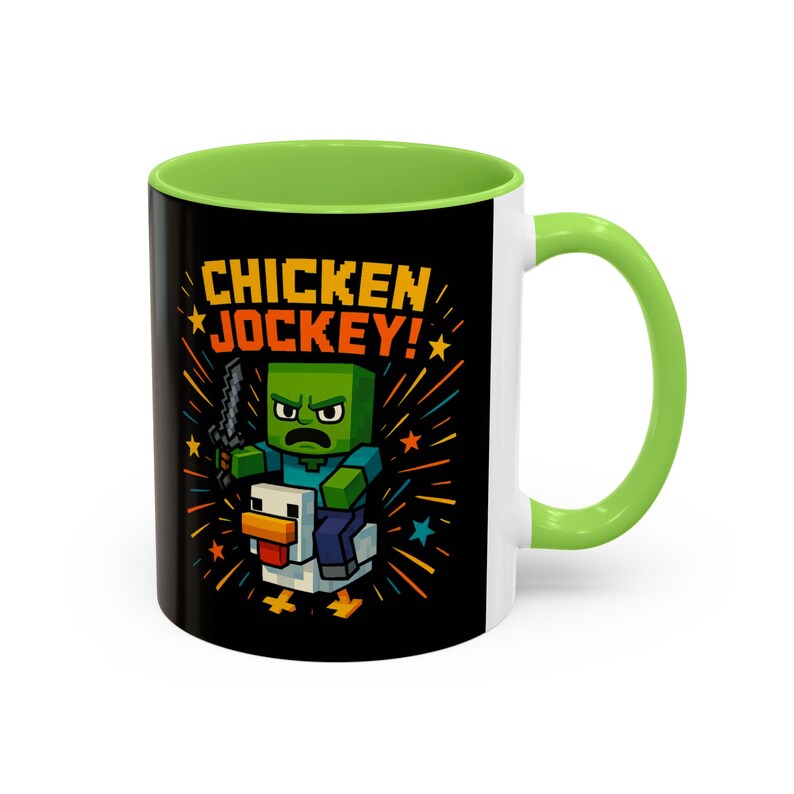 Chicken Jockey! Minecraft Movie Inspired Fun 11oz/15oz Ceramic Coffee ...