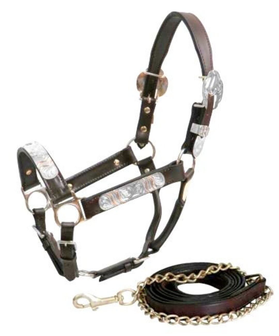 NEW SHOW SILVER Leather Showman Yearling Halter Sale Price - Etsy