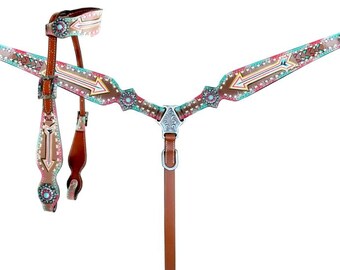 Pink Headstall and Breast Collar - Etsy