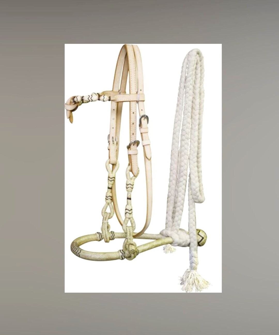 Western Tack Bosal Rawhide Core Show Bosal Headstall Futurity Knot With ...