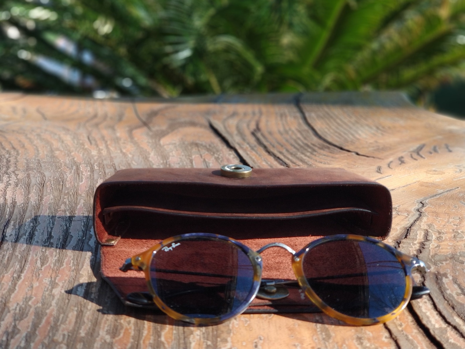 Leather Double Sunglasses Case, Handmade Double Eyewear Case With ...