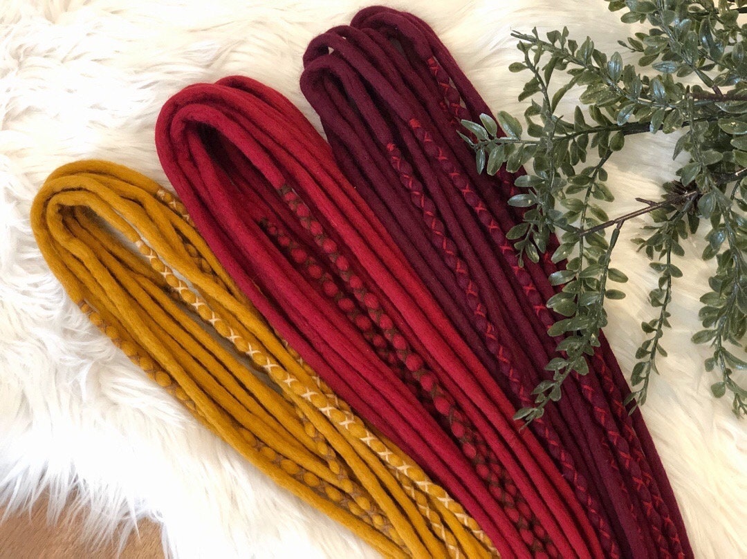 Wool Dreads Full Set Dreadlocks Red Fox Auburn Red Natural - Etsy