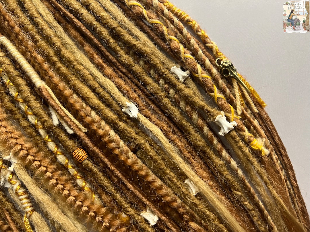 Natural Look Dreadlocks Set Mix Structures + Twists Fishtail Braids ...