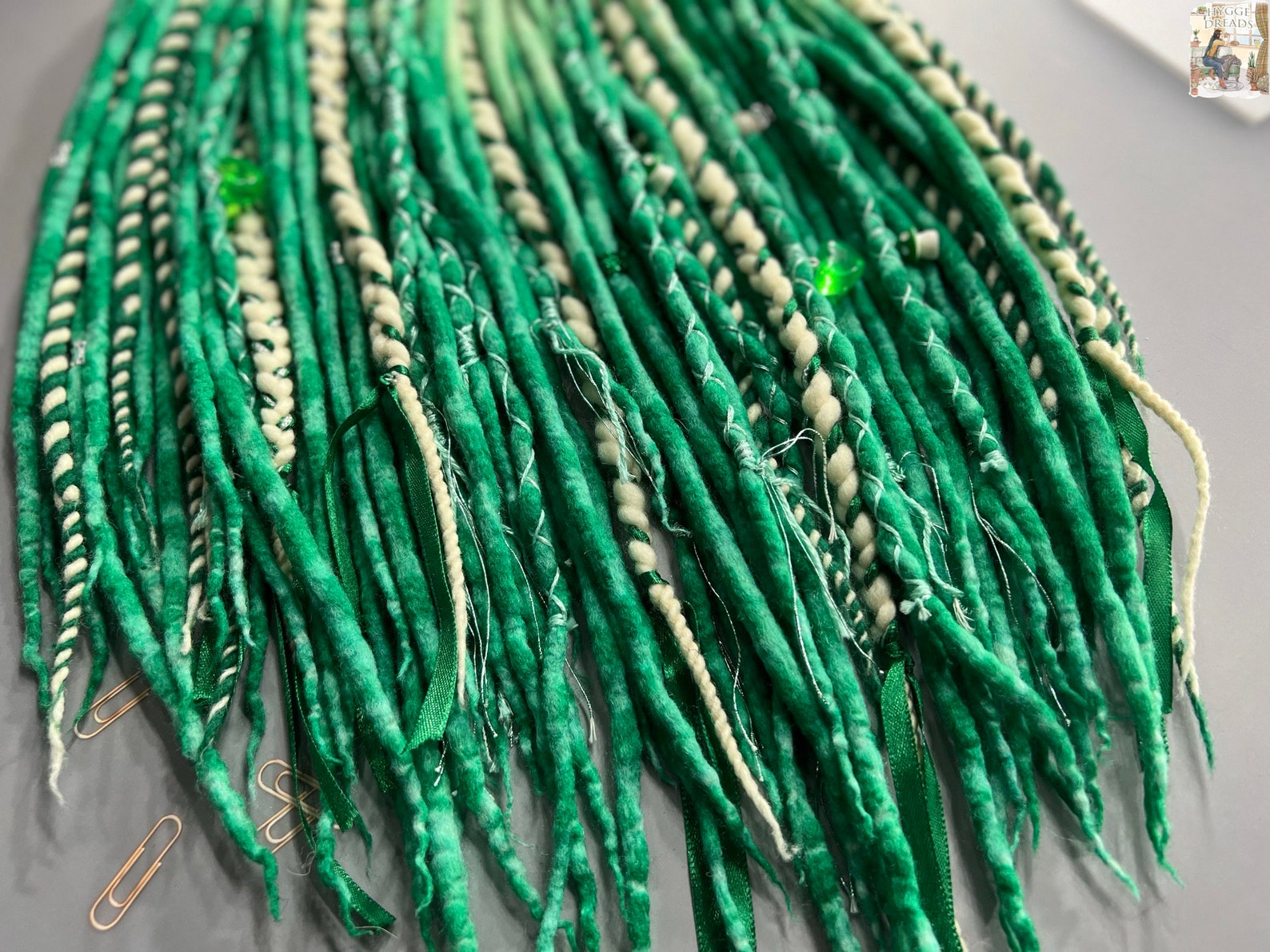 Wool Dreadlocks Twists Braids Blond, White, Green, Tie-dye, Ornament ...