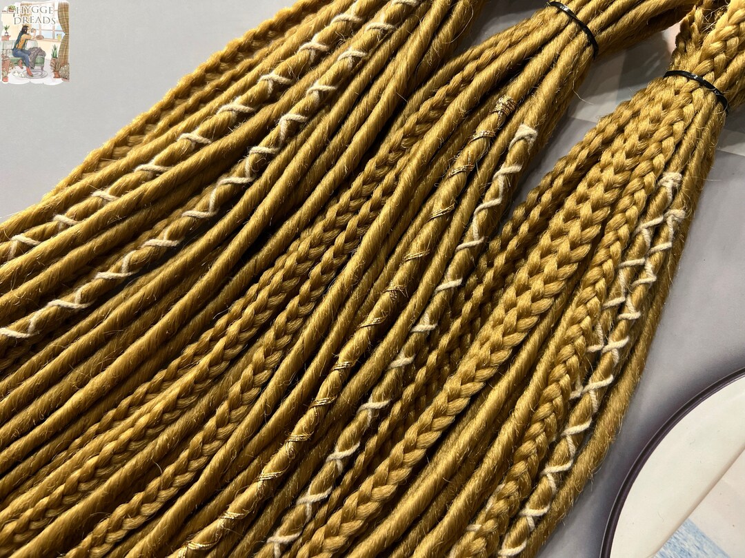 Thin Synthetic Twisted Dread Lock + Braids Sakhara Blond, Golden Blond ...