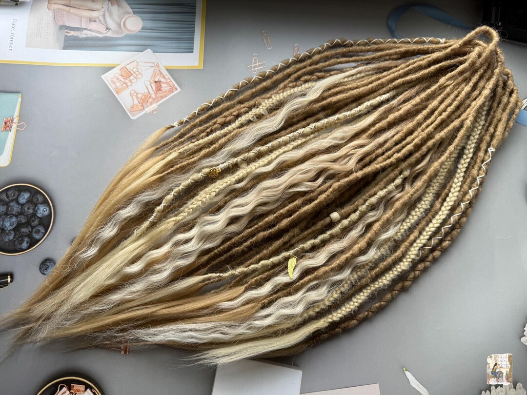 Mix Dreads + Fishtail Braids + Curls Shades of Blonde, Blonde #26 ...