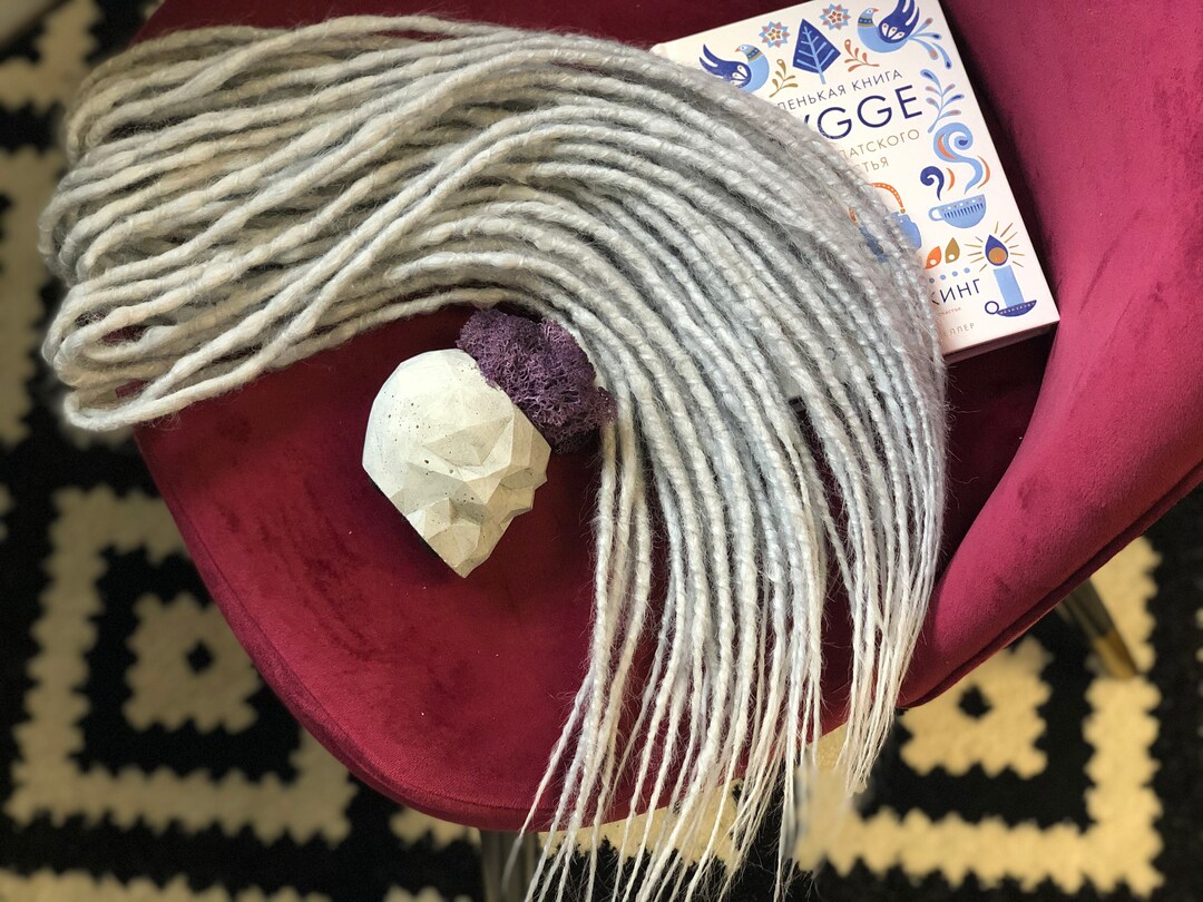 Silver Grey Synthetic Dreads: Natural Look, DE or SE - Etsy
