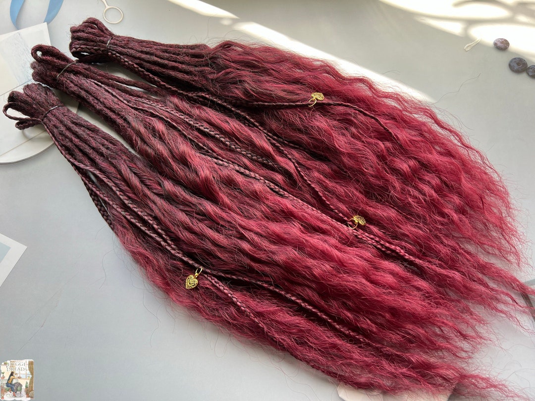 Curls Dreads Braids TV/BUG Ombre Blend Black, Burgundy, Burgundy Metal ...