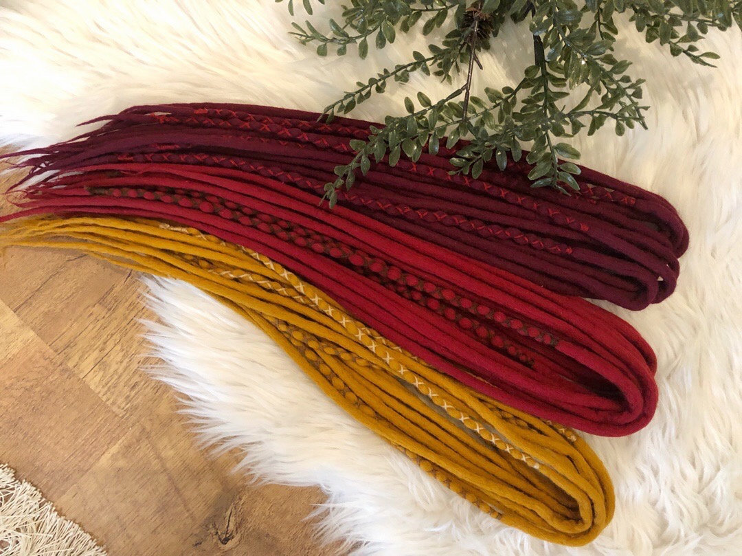 Wool Dreads Full Set Dreadlocks Red Fox Auburn Red Natural - Etsy