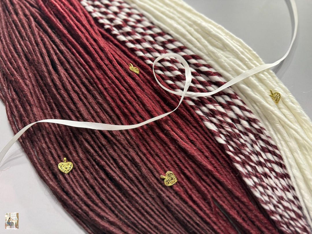 Thin Synthetic Twisted Dreads + Candy Twists Shades of Burgundy ...