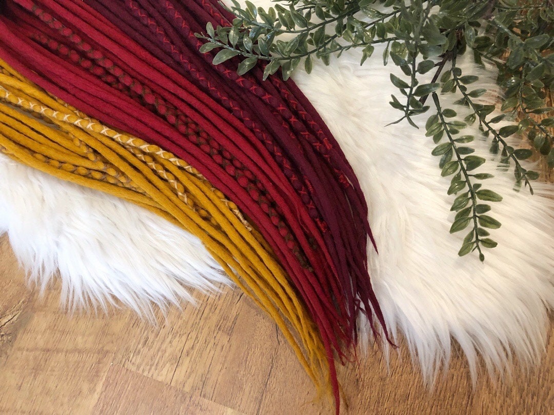 Wool Dreads Full Set Dreadlocks Red Fox Auburn Red Natural - Etsy