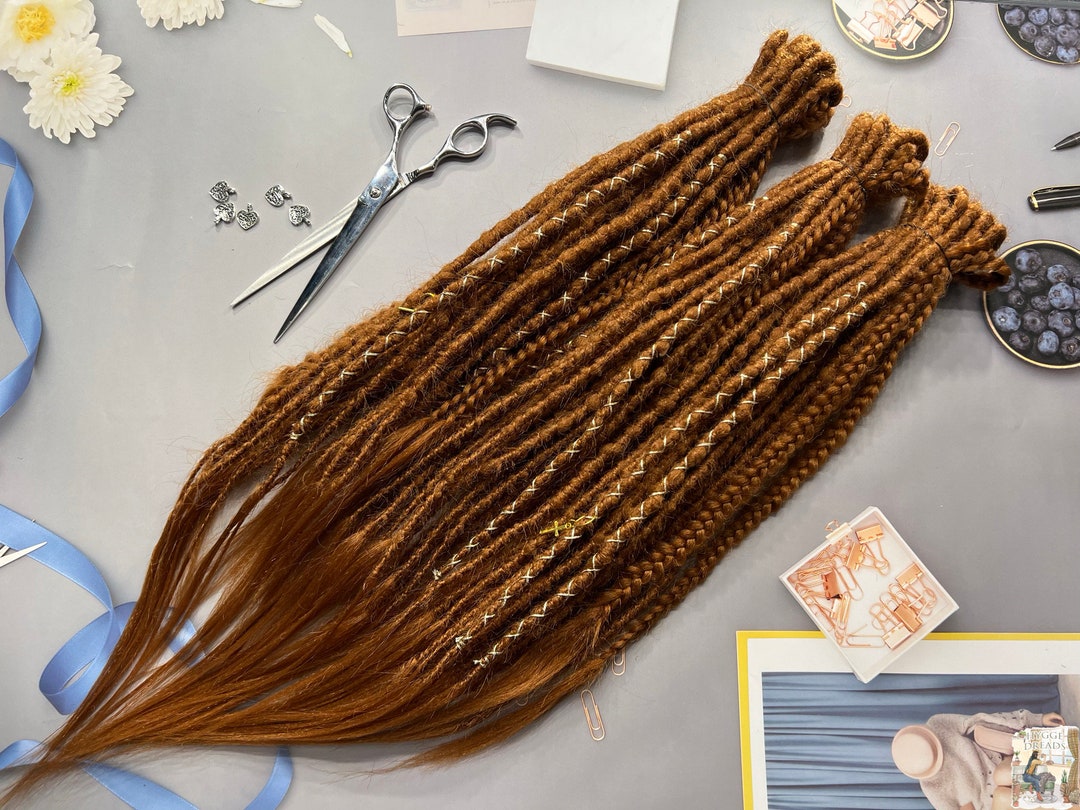 Natural Look Dreadlocks + Fishtail Braids Red Natural Red #30 Gold ...