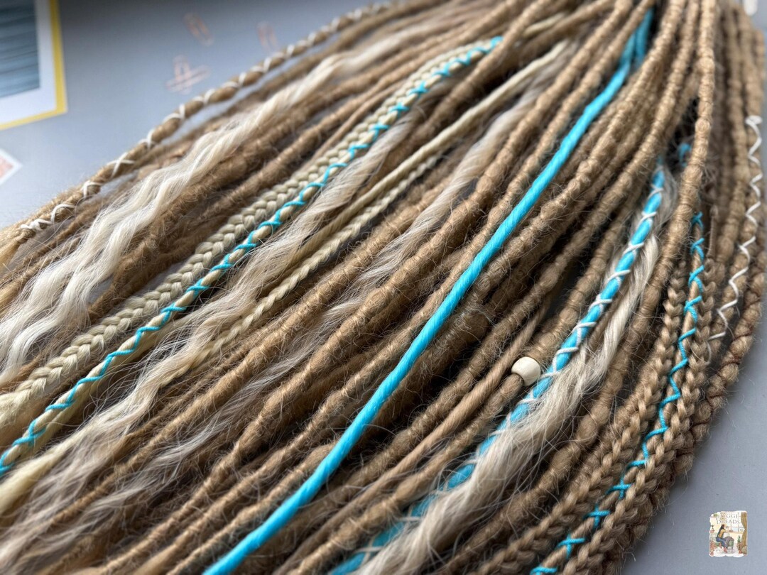 Mix Dreads + Fishtail Braids + Curls Ombre Shades of Blonde, Blonde #26 ...