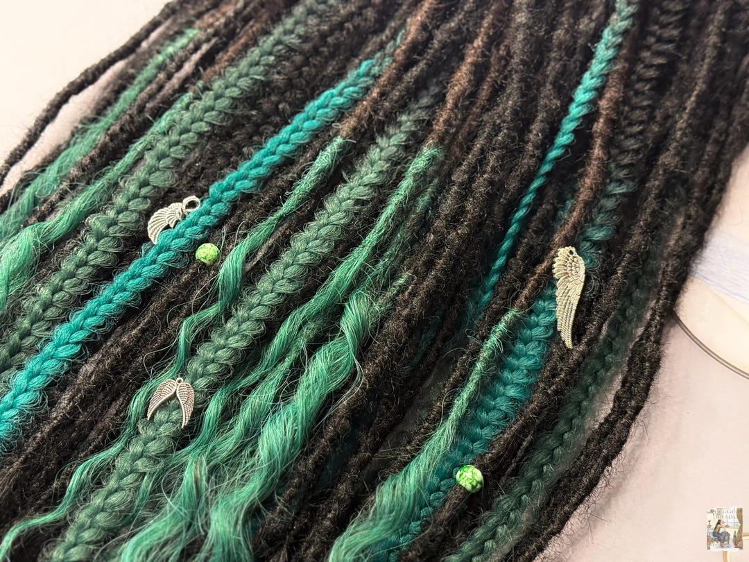 Mix Dreads + Curls +fishtail+braids Ombre Black Brown Natural Black ...