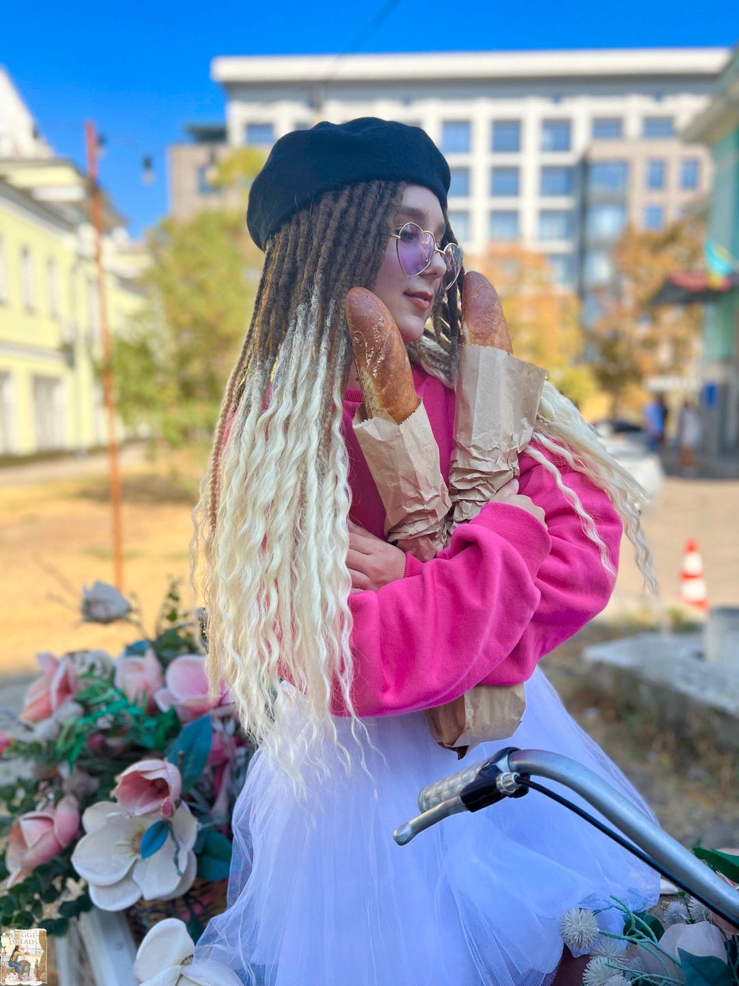 Natural Looking Dreads + Fishtail Braids With Hand Made Transition in ...