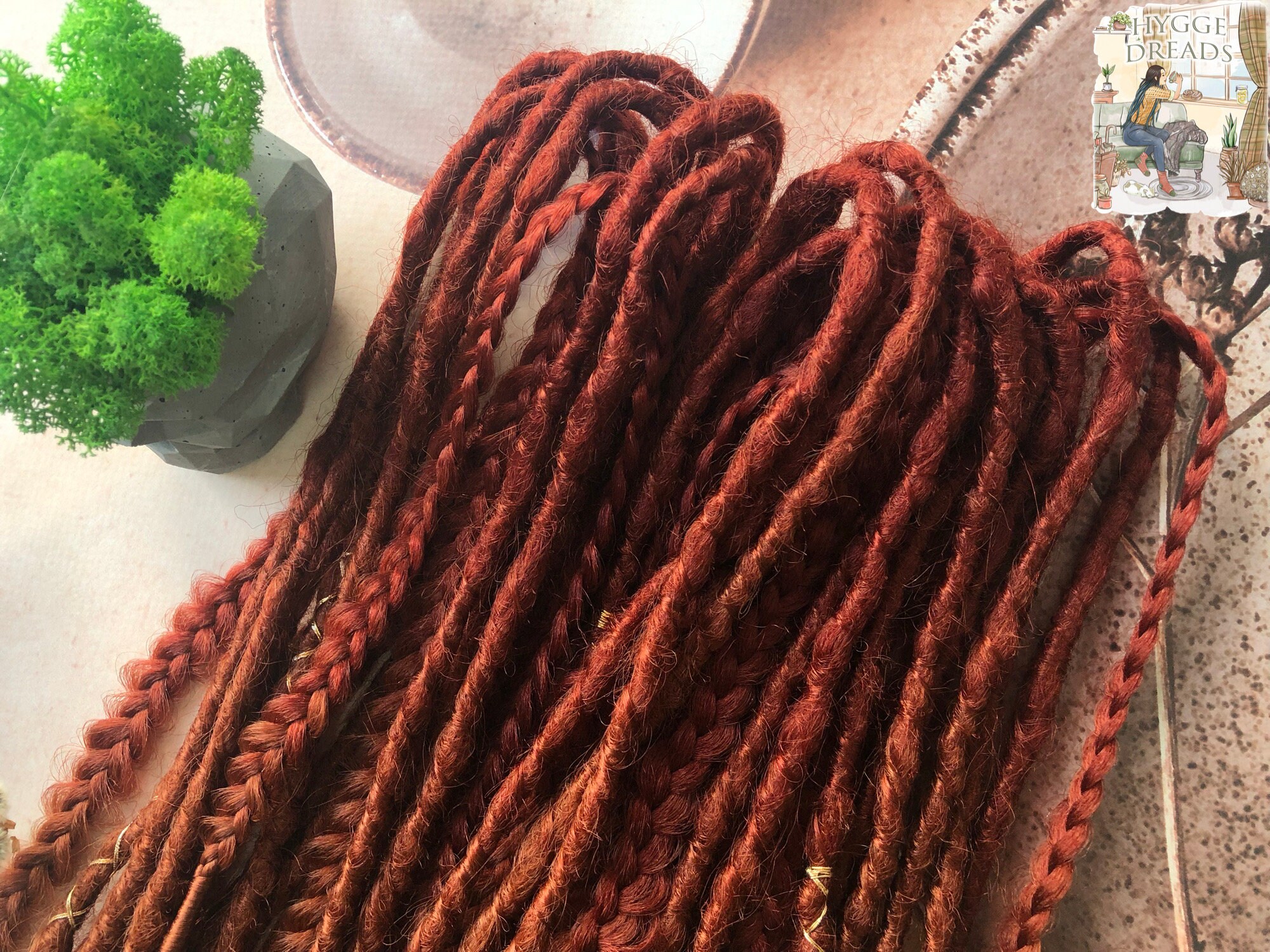 Natural Look Synthetic Dreads fishtail Braids With Loose Ends - Etsy