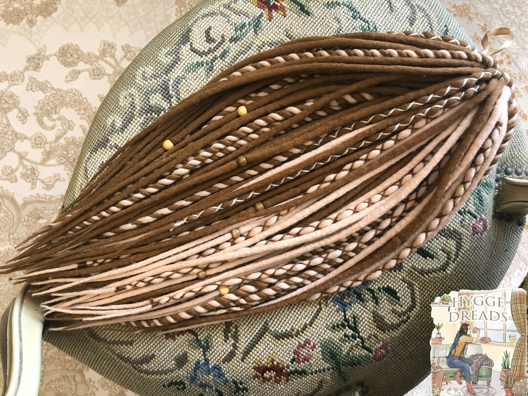 Wool Dreadlocks and Twists Light Brown Cinnamon Sugar Blond Vanilla ...