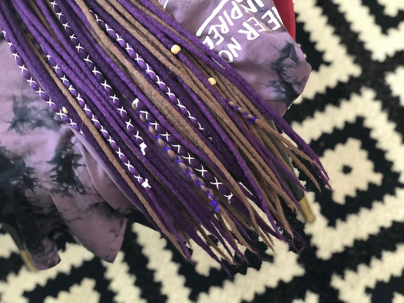 Ombre Merino Wool Dreadlocks - Lightweight Brown to Blue Hair ...