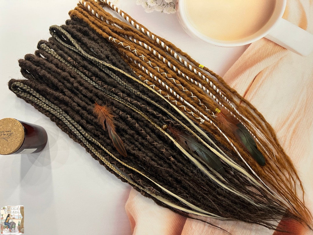 Dreadlocks Natural Look Style + Braids + Twists Loose Ends Brown, Red ...