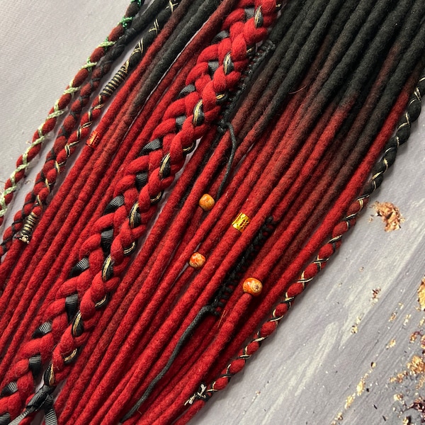 Red Black Dreads - Etsy