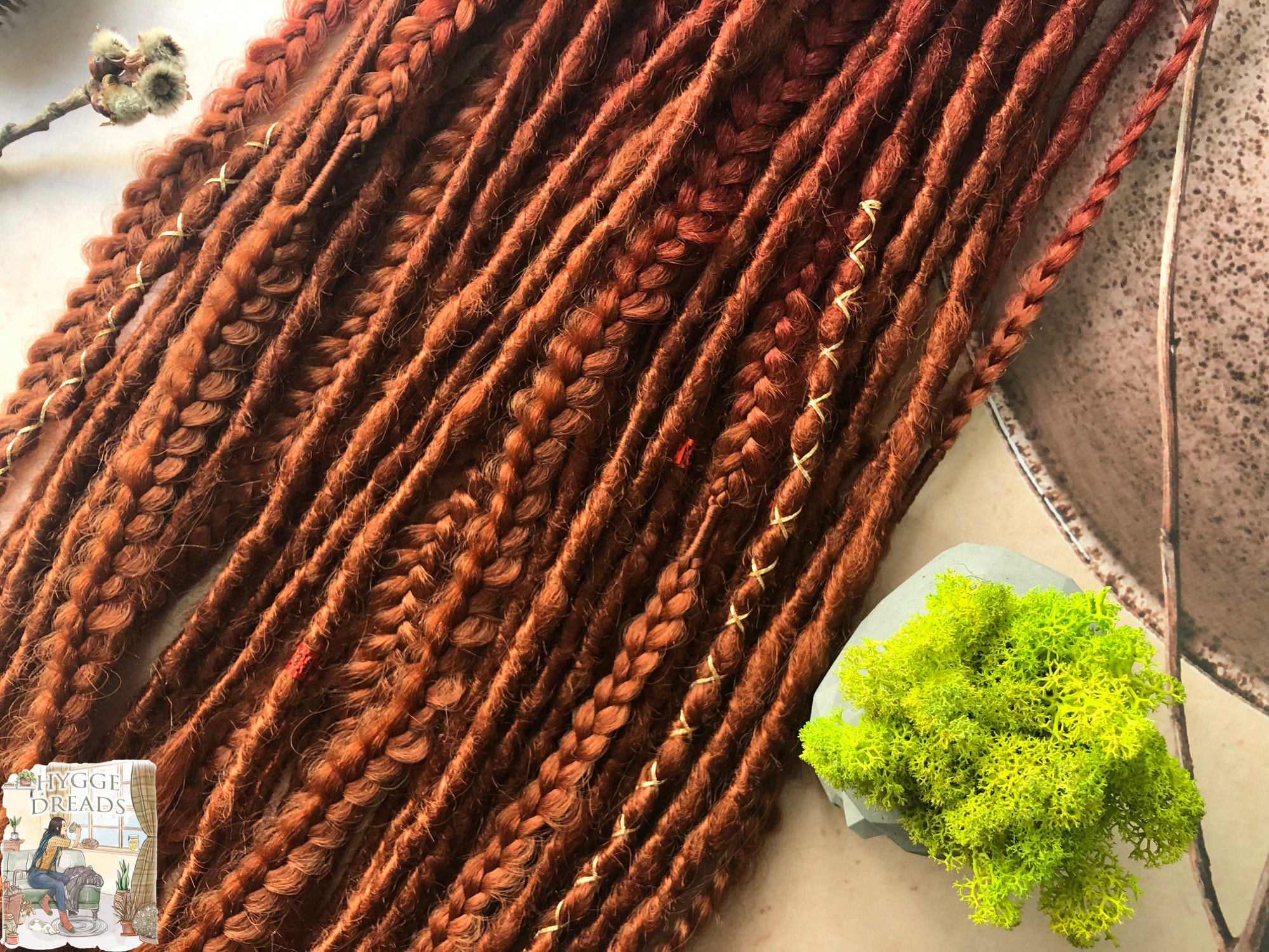 Natural Look Synthetic Dreads fishtail Braids With Loose Ends - Etsy