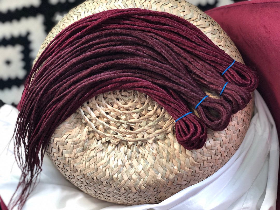 Thin Synthetic Dreads 5 SE - 80 SE 5 De - 70 De Burgundy Red Wine ...