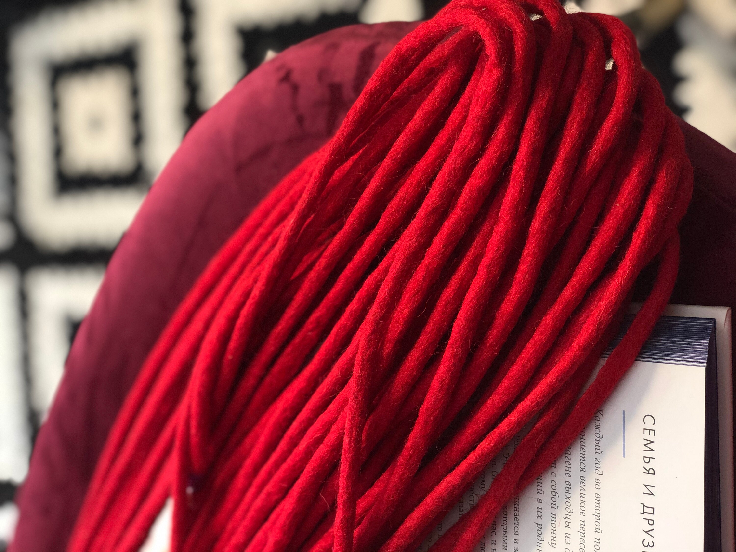 Wool Dreads Burgundy Bright Red Ruby Candy Colour Double Ended - Etsy
