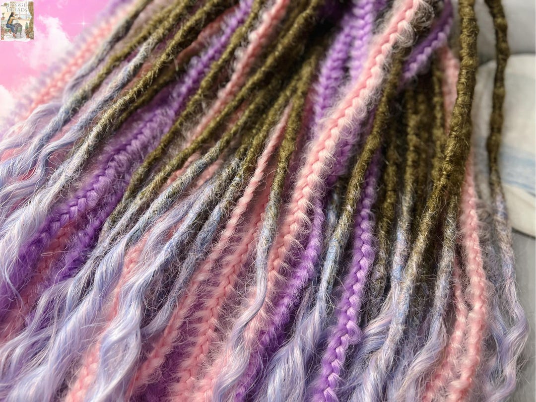 Natural Looking Dreads Hand Made Transition to Curls Fishtail Braids in ...