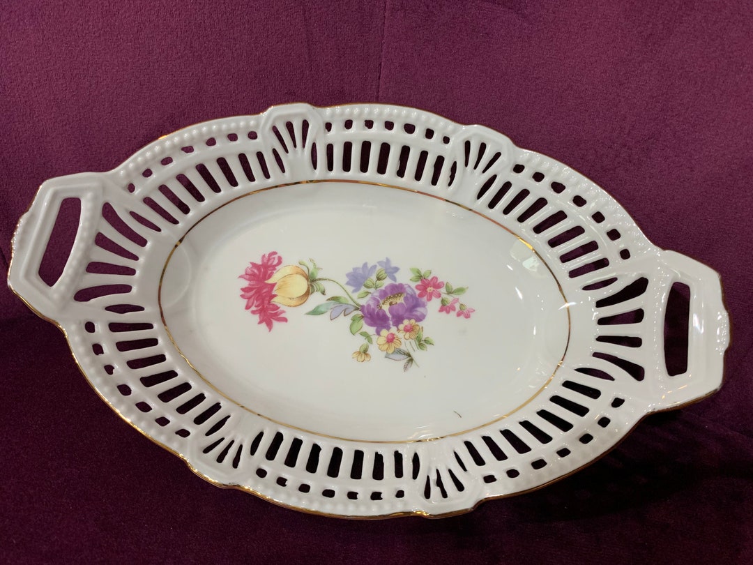 Vintage Bavarian Relish/celery Reticulated Serving Dish - Etsy