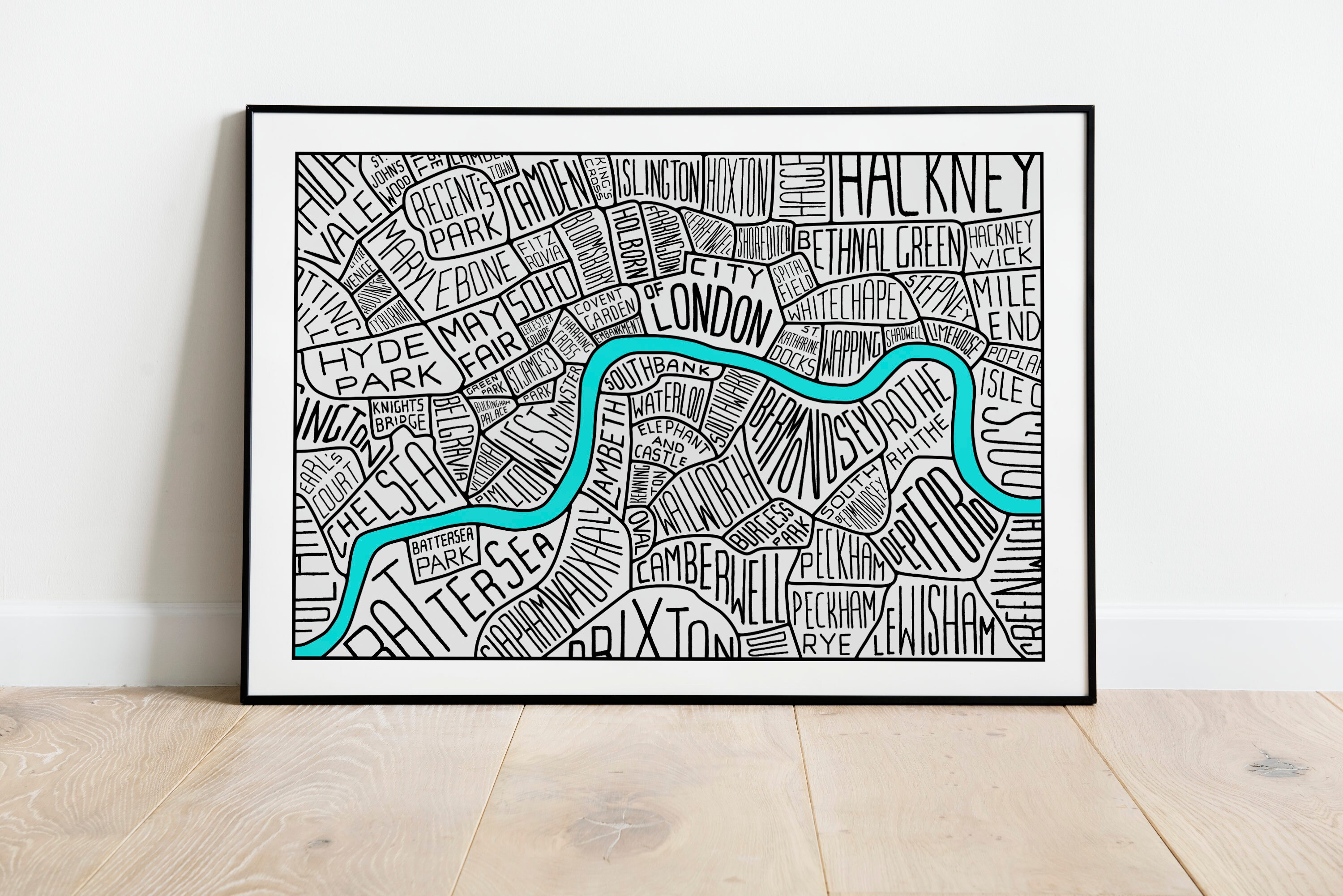 London Map - Art Print - Etsy