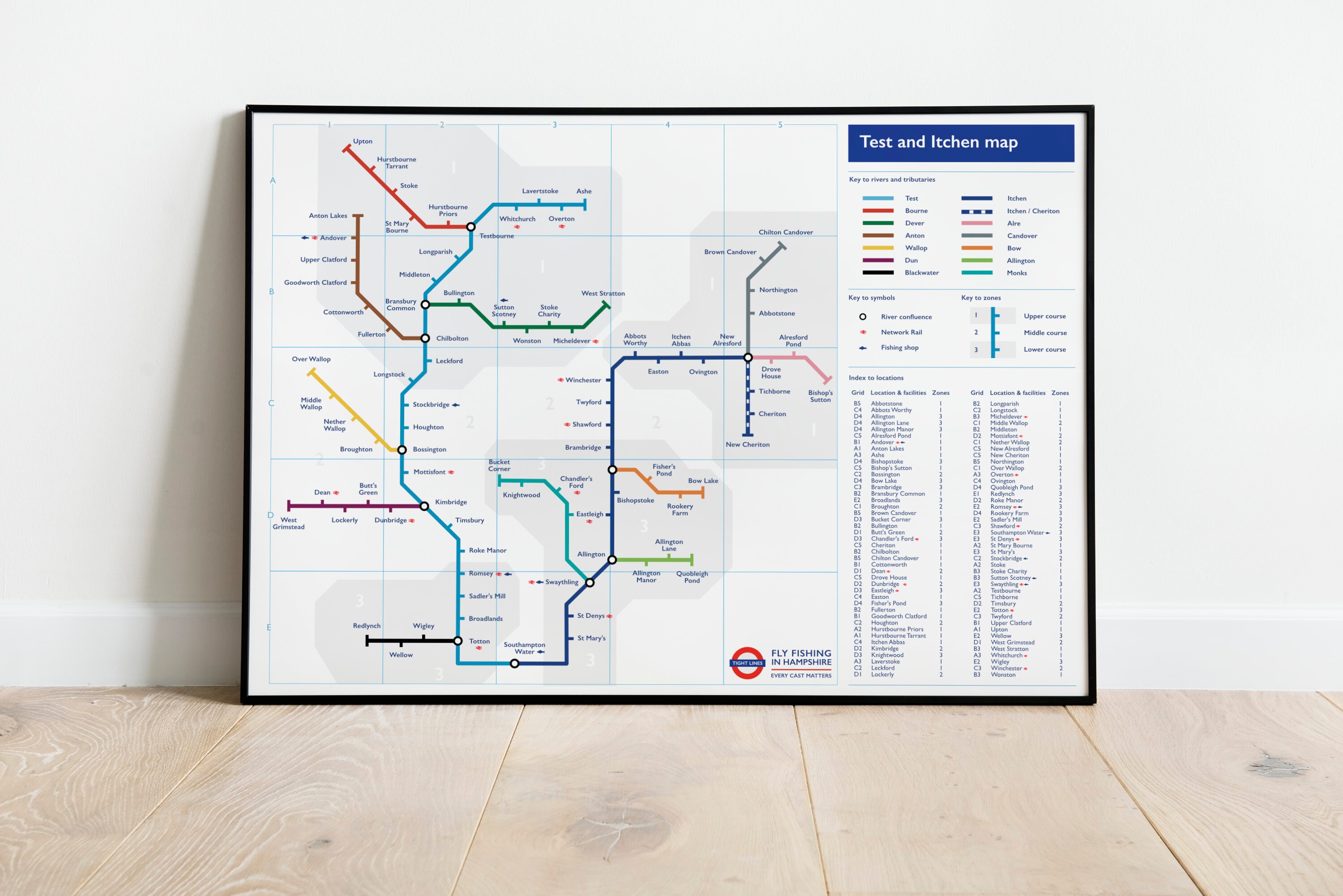 Test & Itchen Tube Map Art Print - Etsy