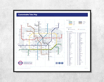 World Map as a Tube Metro System Canvas Art Print 596 - Etsy