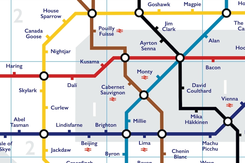 Personalised Tube Map Art Print - Etsy UK