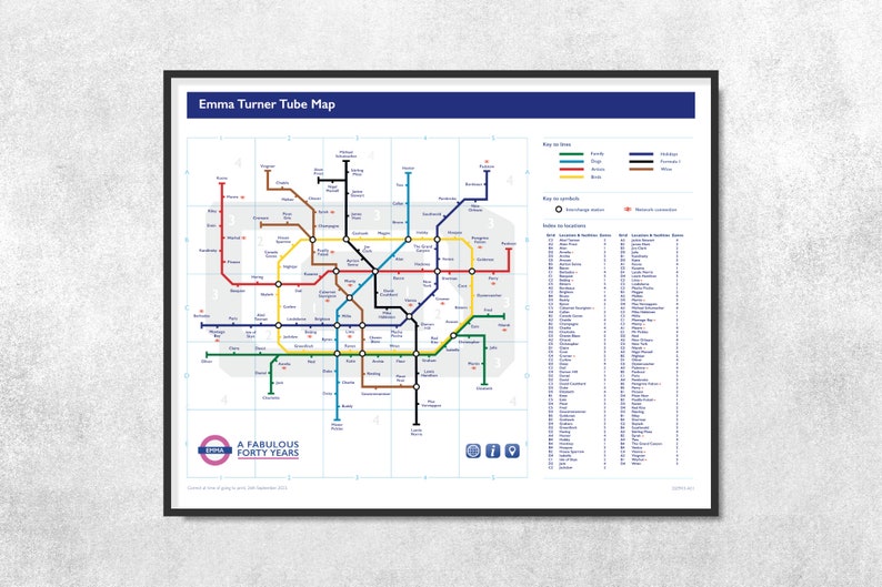 Personalised Tube Map Art Print - Etsy UK