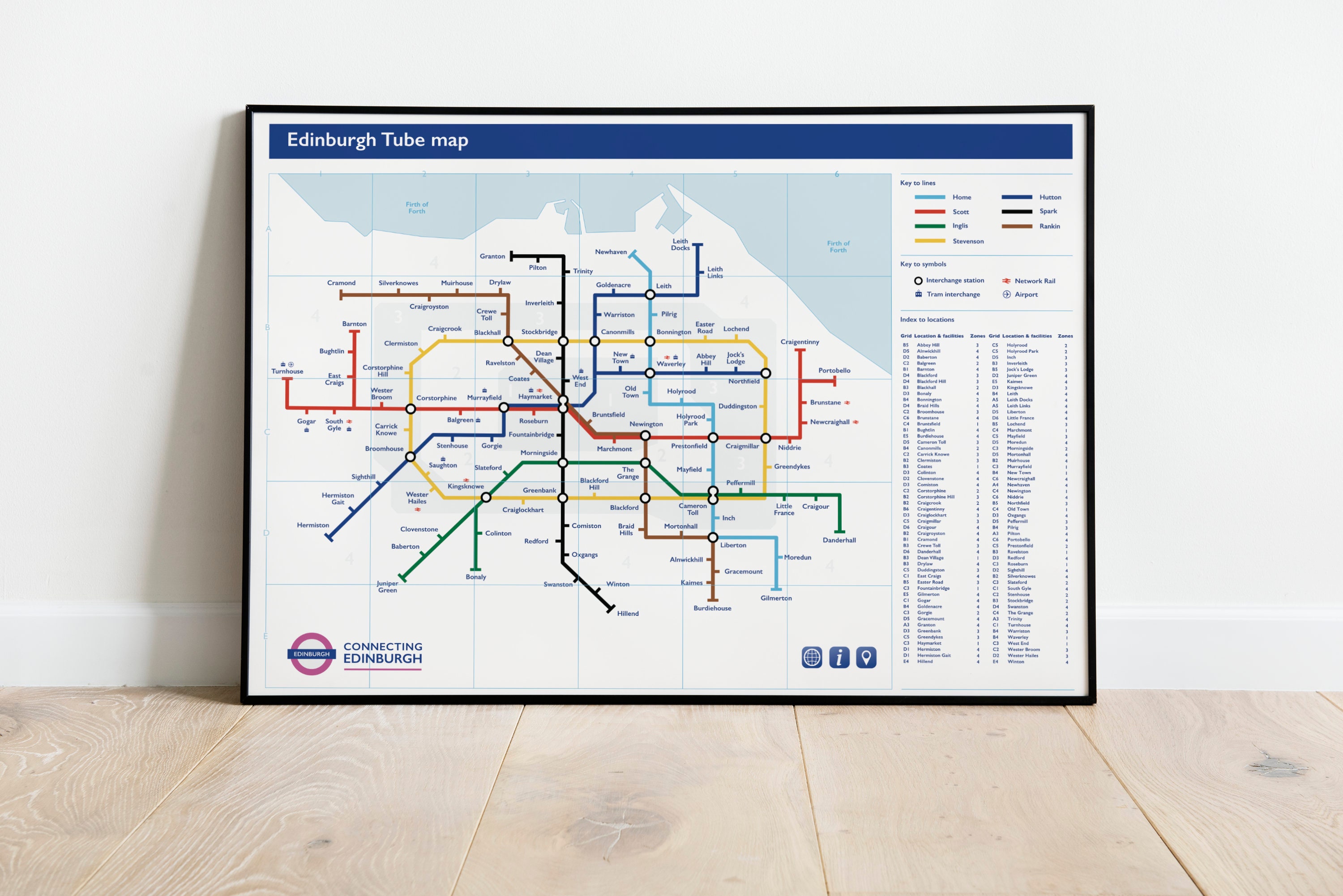 Edinburgh Tube Map - Art Print - Etsy