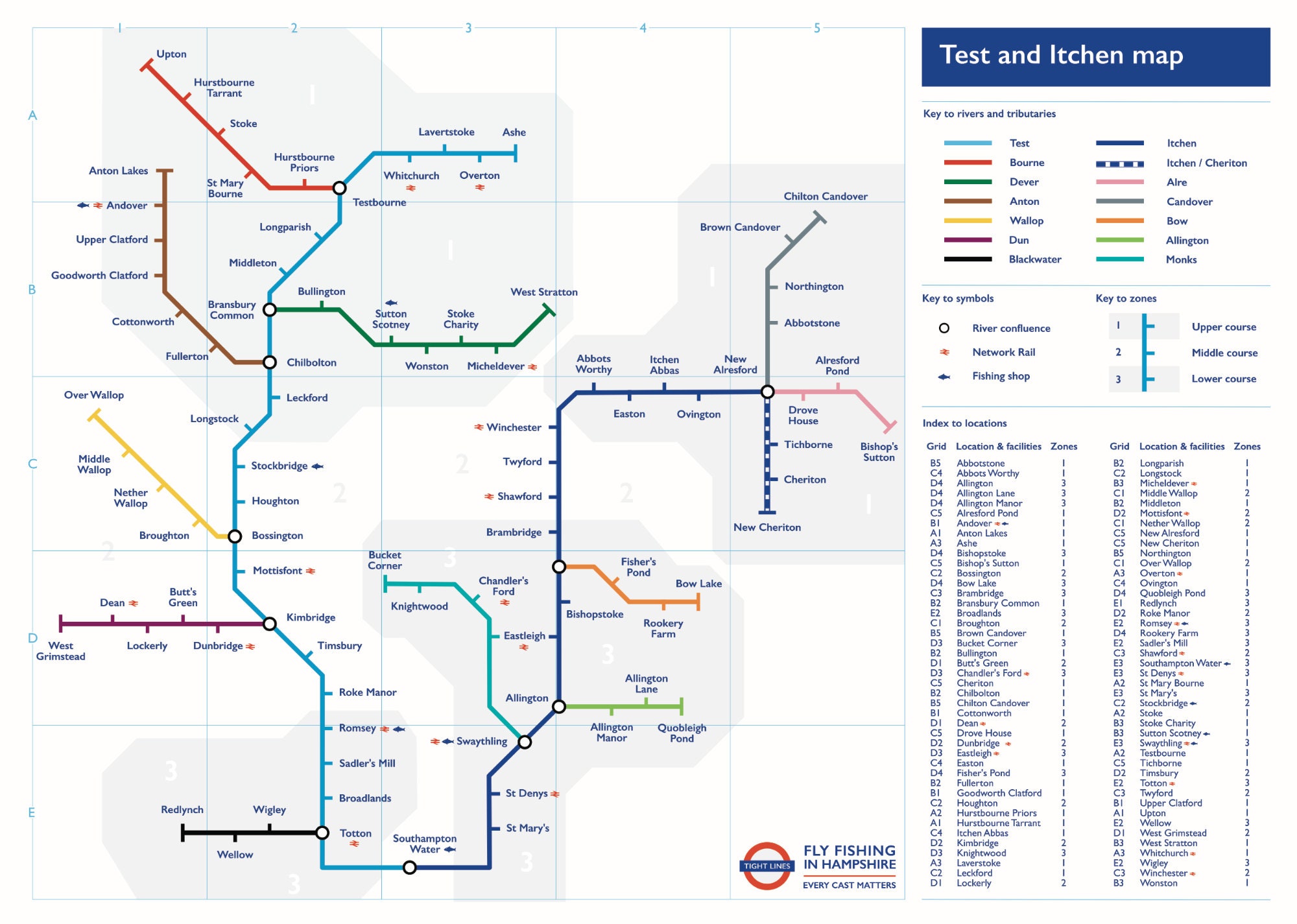 Test & Itchen Tube Map Art Print | Etsy