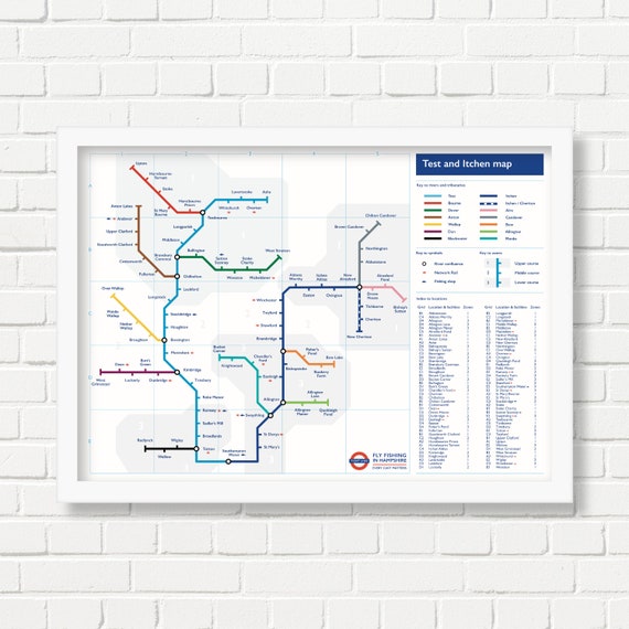 Test & Itchen Tube Map Art Print | Etsy
