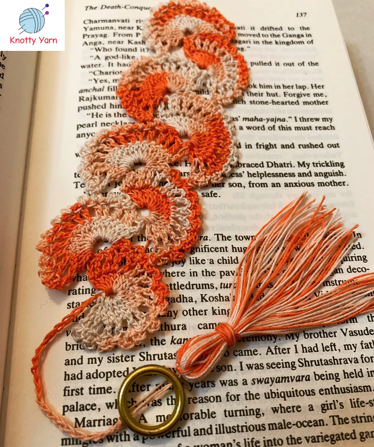 Lace Fan Bookmark Crochet Pattern Handmade Gift for Book - Etsy