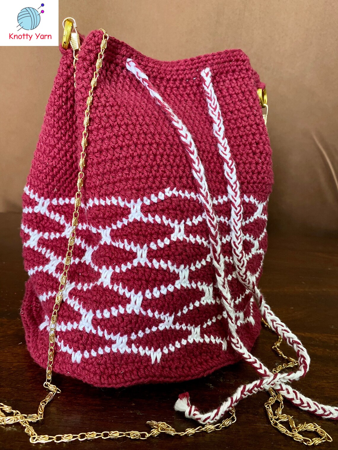 Crochet Pattern: Drawstring Bag Shoulder Purse Handbag Tote - Etsy
