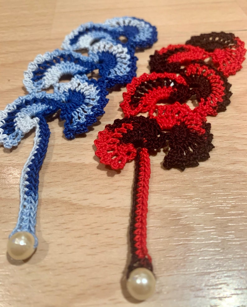 Lace Fan Bookmark Crochet Pattern Handmade Gift for Book - Etsy