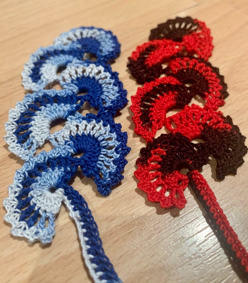 Lace Fan Bookmark Crochet Pattern Handmade Gift for Book - Etsy