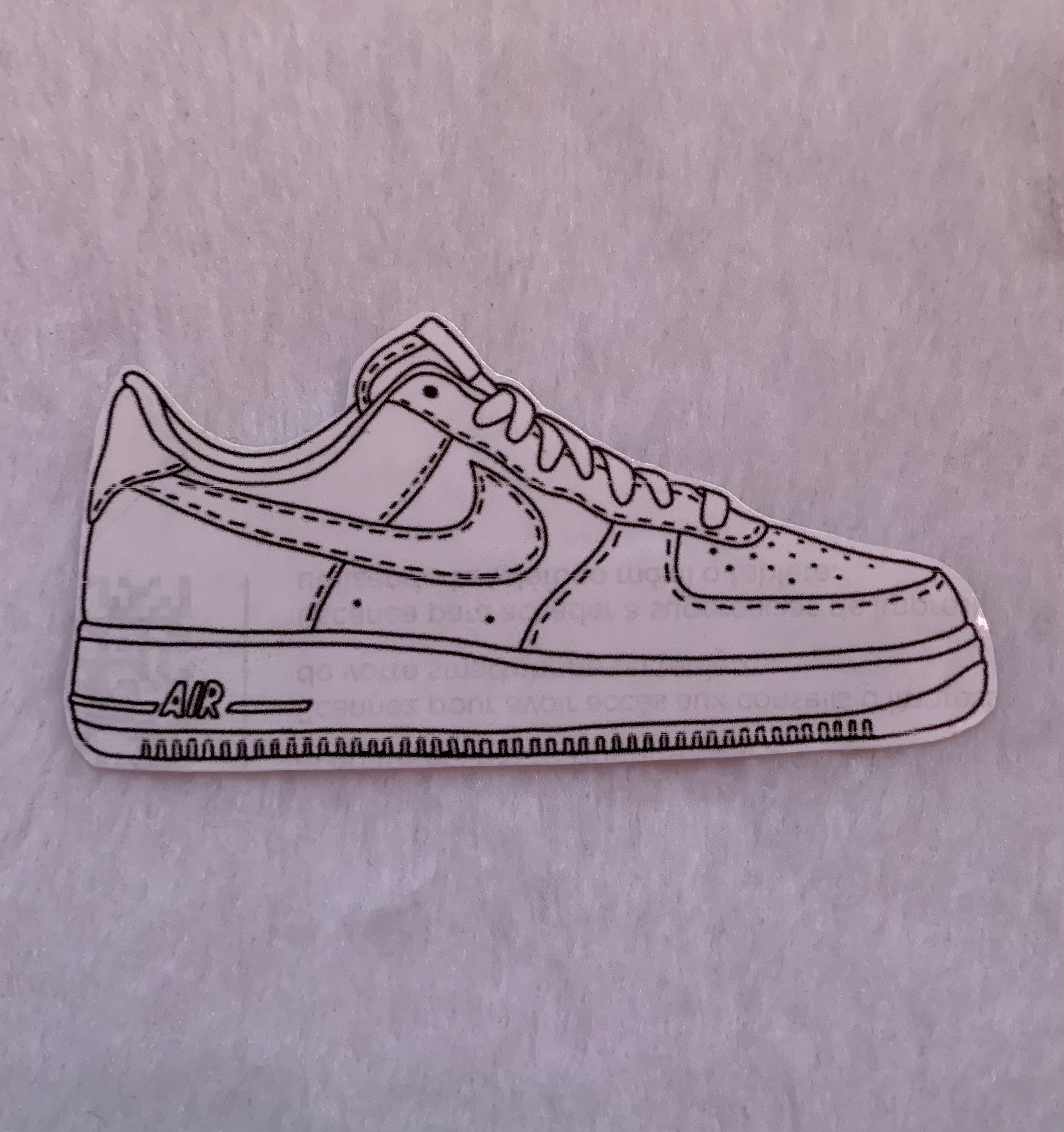 Nike Air Force Clear Sticker - Etsy