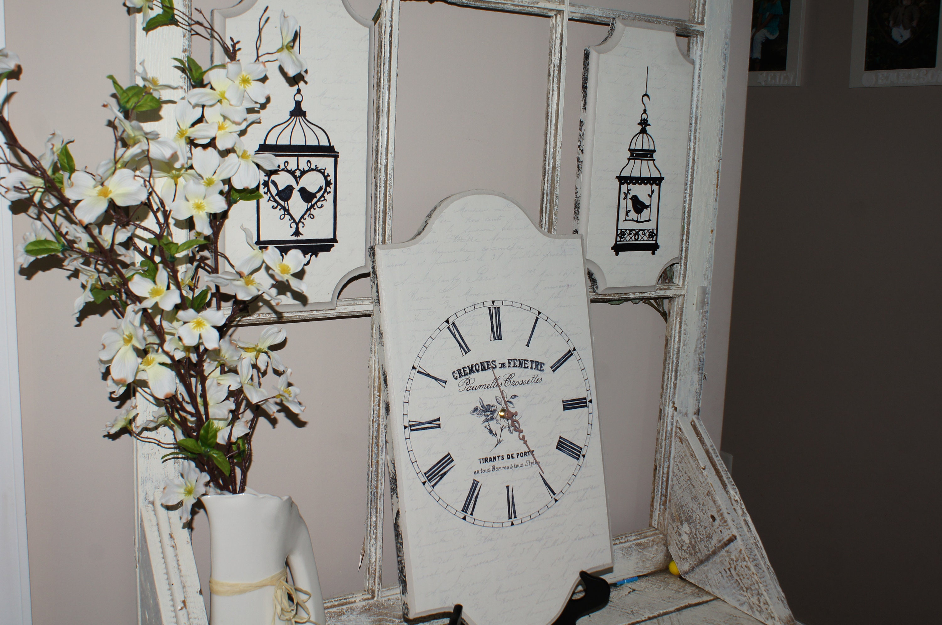 Shabby Chic Clock Set - Etsy