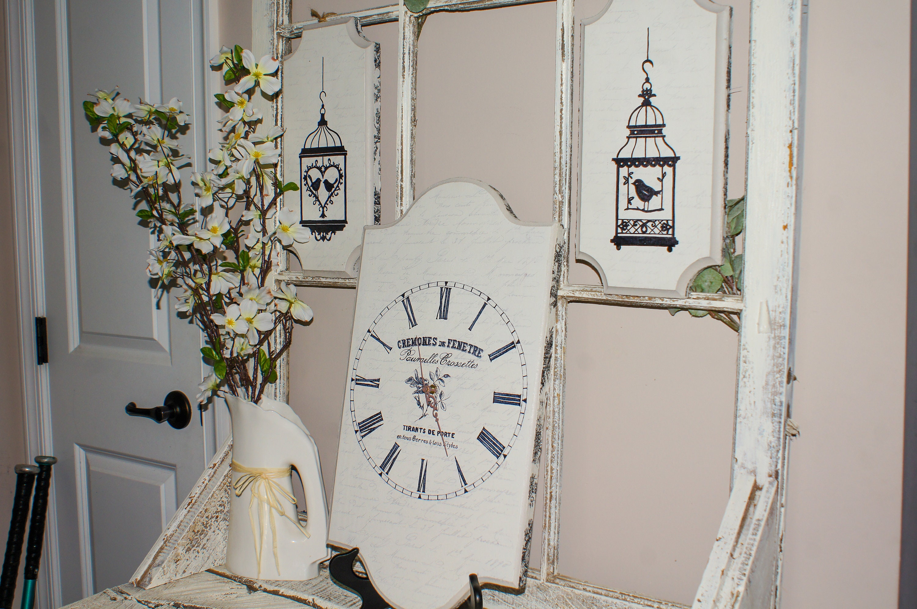 Shabby Chic Clock Set - Etsy