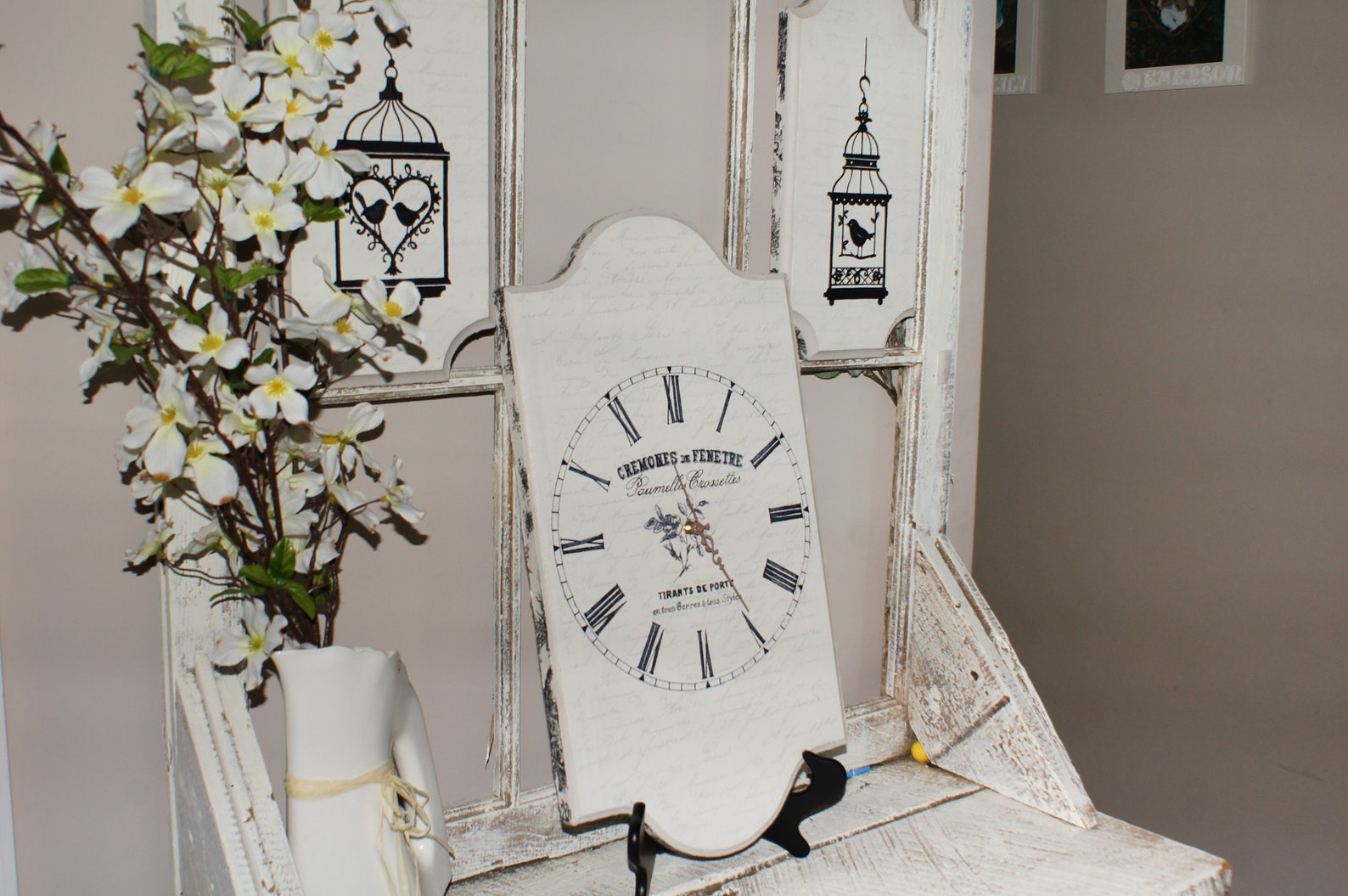 Shabby Chic Clock Set - Etsy