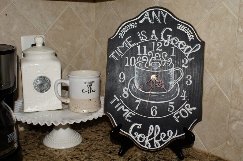 Any Time is a Good Time for Coffee Clock - Etsy