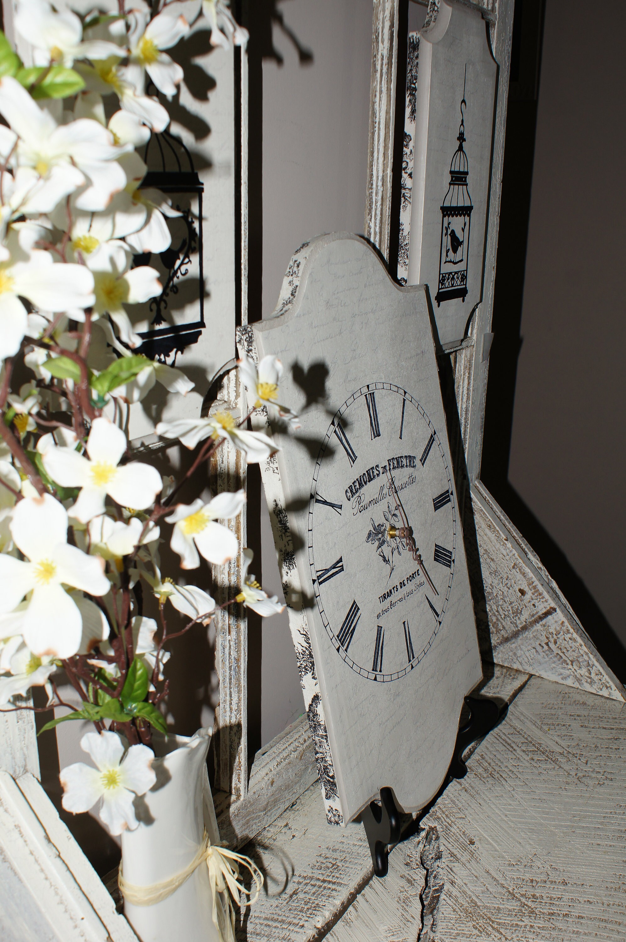 Shabby Chic Clock Set - Etsy