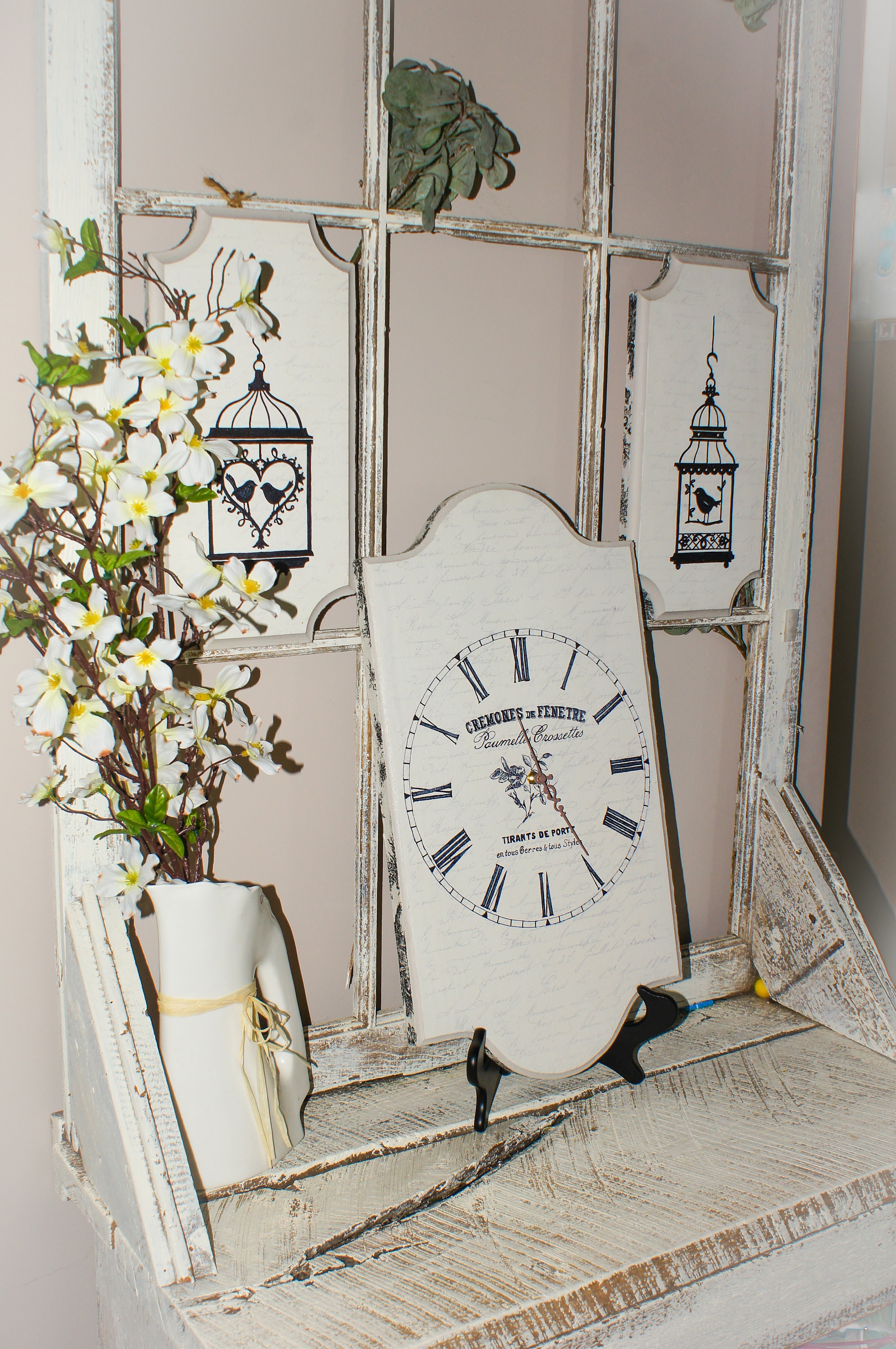 Shabby Chic Clock Set - Etsy