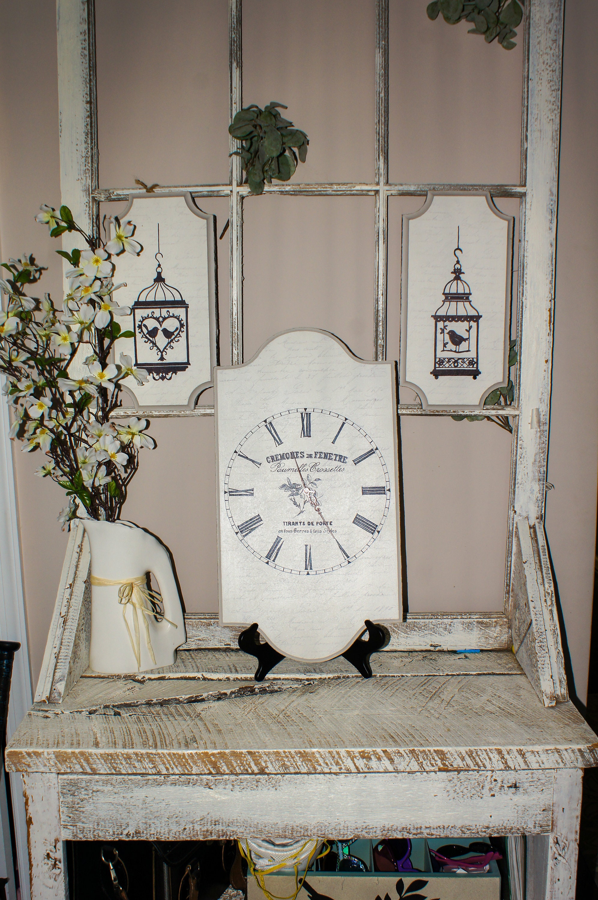Shabby Chic Clock Set - Etsy