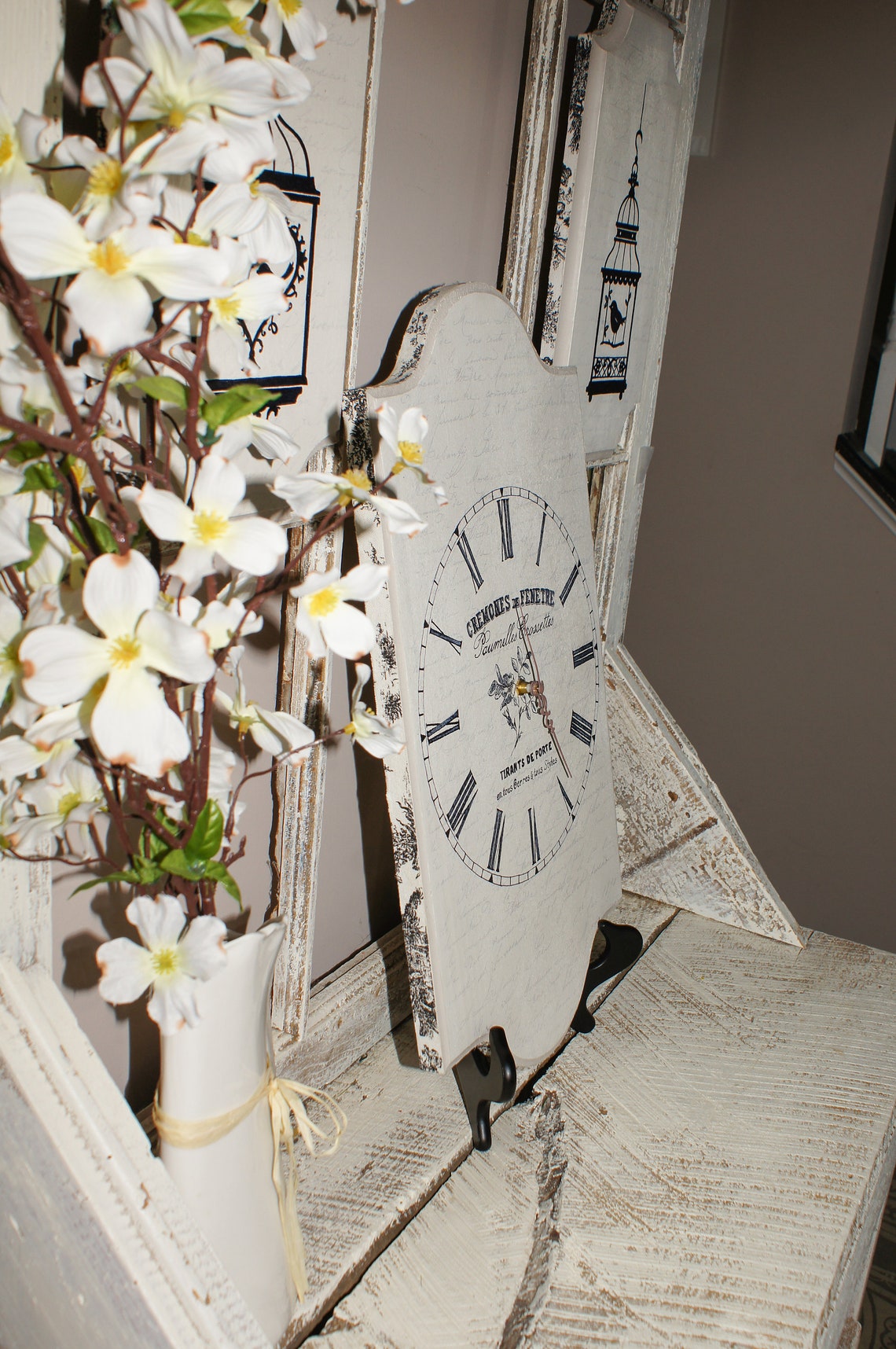 Shabby Chic Clock Set - Etsy